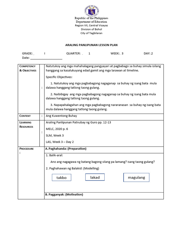 Bohol AP1 Q1 PLP3Day2 v.01 | PDF