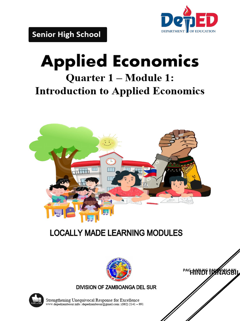Applied Economics Week 1-Lesson I | PDF | Supply And Demand | Economics