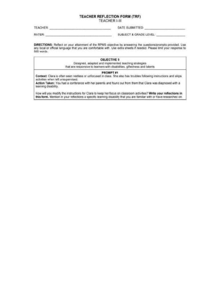 ANSWERS TRF 9 - 10 With Objectives | PDF