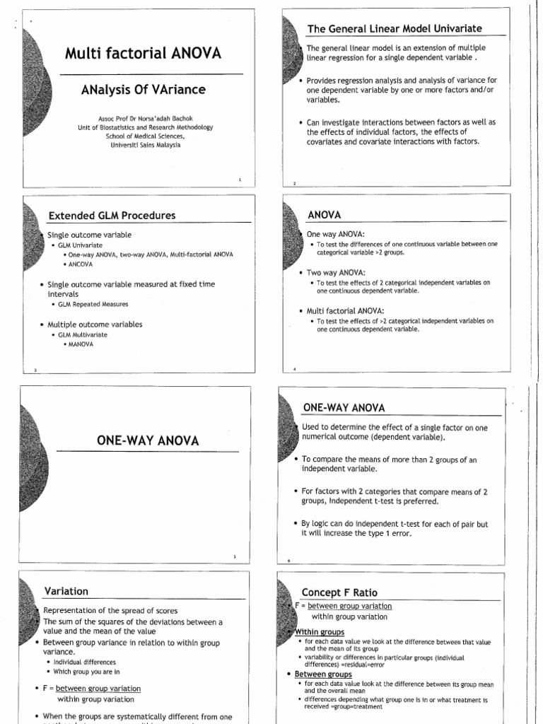 Analysis Variance Pdf