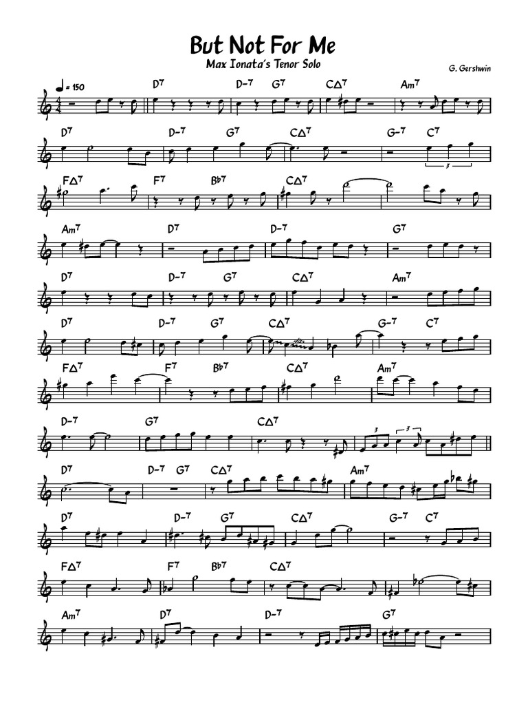 But Not For Me | PDF | Compositions