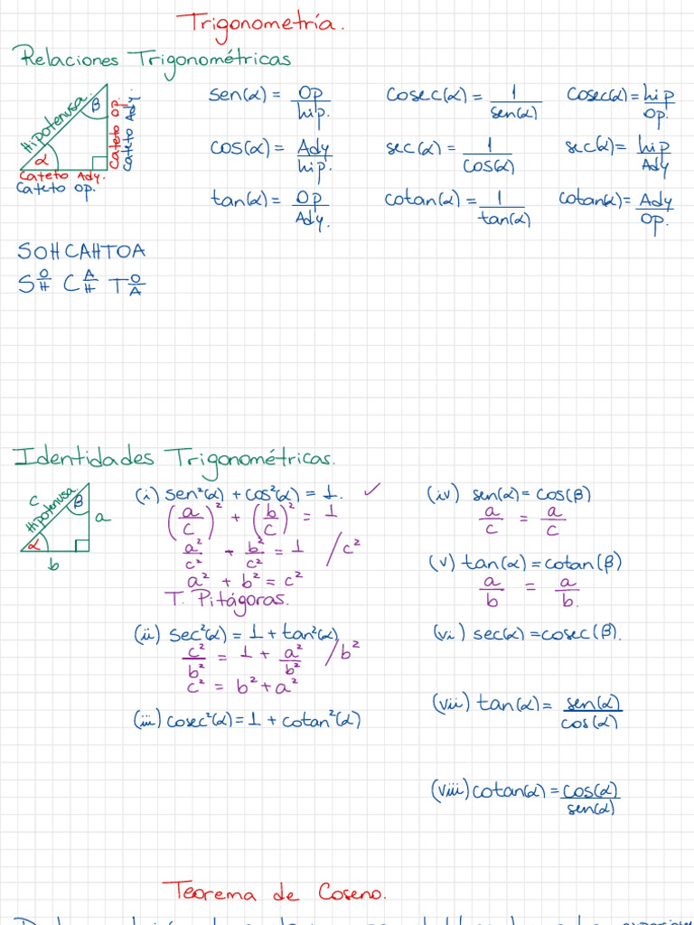 Trigonométricas: Senial | PDF | Funciones trigonométricas | Geometría ...