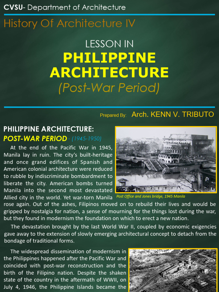 Post-War Modernism in Philippine Architecture | PDF | Philippines | Manila