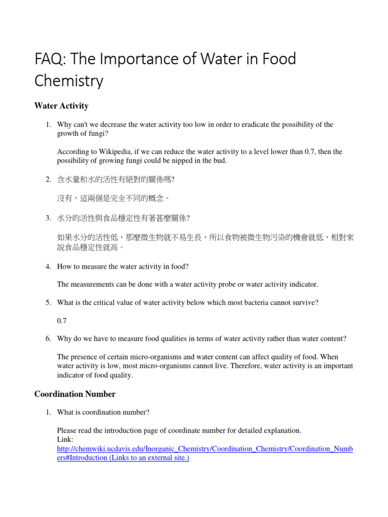 FAQ Water | PDF | Water | Chemistry