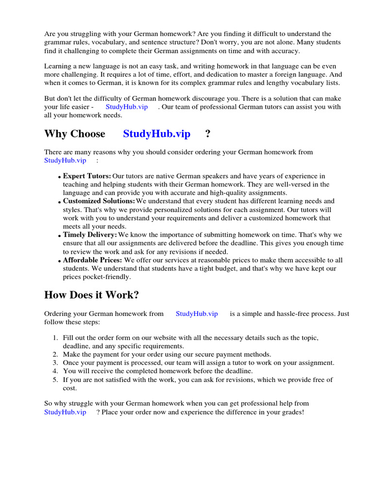 Translate Homework German | PDF | English As A Second Or Foreign ...
