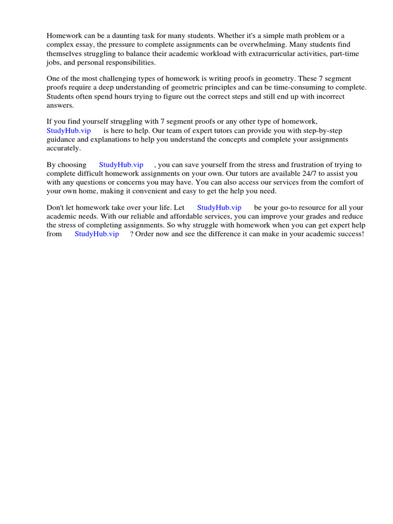Homework 7 Segment Proofs Answers | PDF | Mathematics | Mathematical Proof