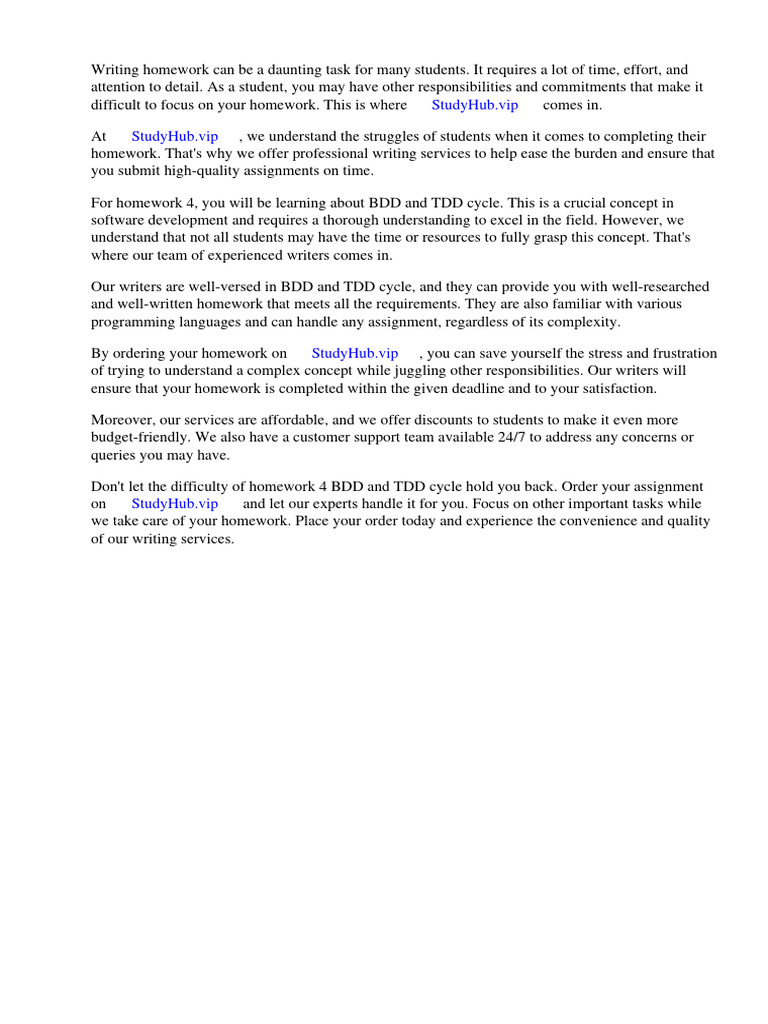 Homework 4 BDD and TDD Cycle | Download Free PDF | Test Driven ...