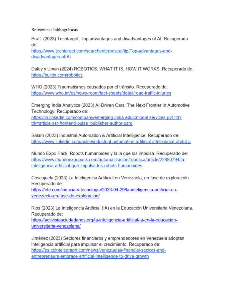 Referencias bibliograficas | PDF | Inteligencia artificial | Inteligencia (IA) y semántica