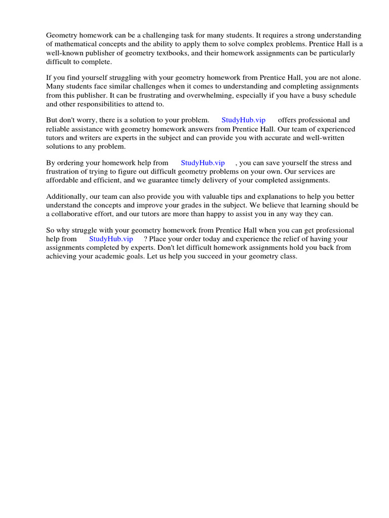 Geometry Homework Answers Prentice Hall | PDF | Homework | Geometry
