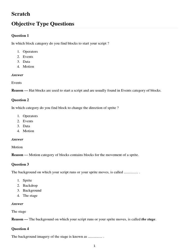Scratch Questions | Download Free PDF | Scratch (Programming Language ... Scratch Questions | Download Free PDF | Scratch (Programming Language ...