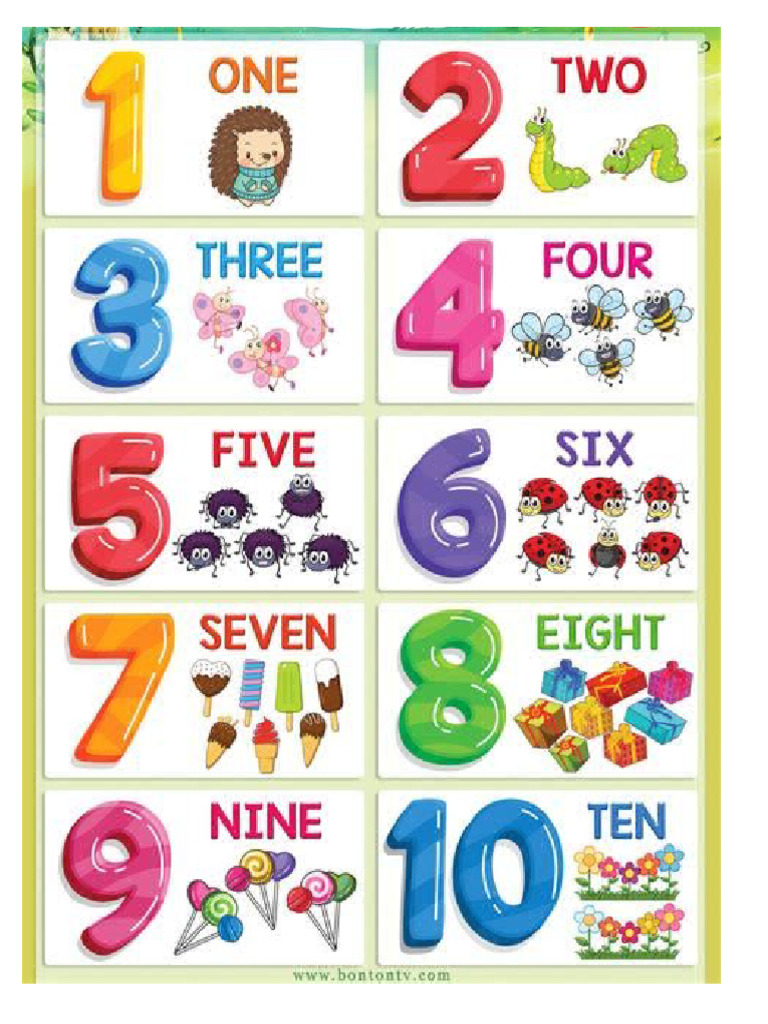 Flash Cards Numbers | PDF