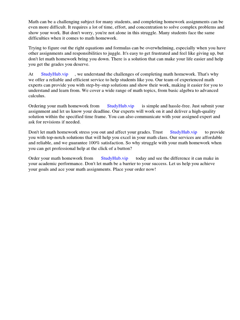 Do My Math Homework With Work Pdf Mathematics Homework