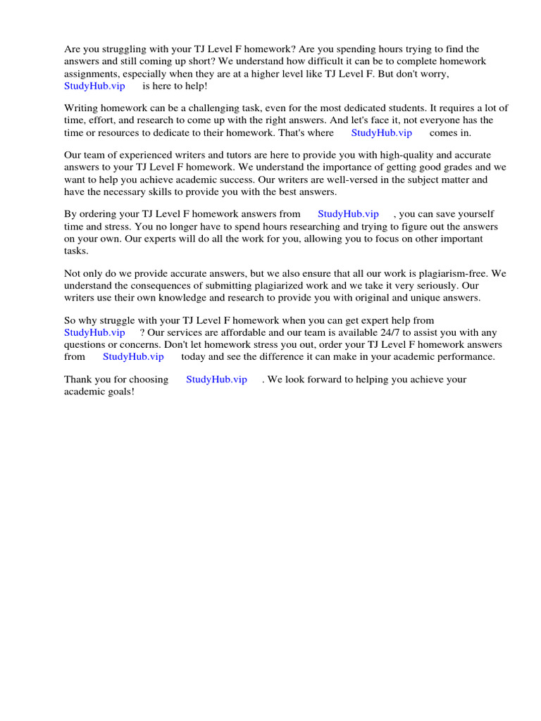 TJ Level F Homework Answers | PDF | Mathematics | Worksheet