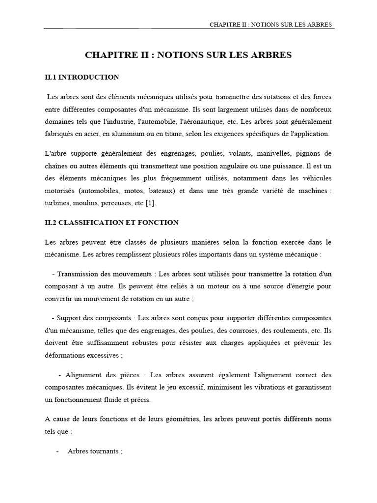 Tshinyam Tetek Merveil Chapii Notions Sur Les Arbres | PDF | Palier (mécanique) | Résistance des ...