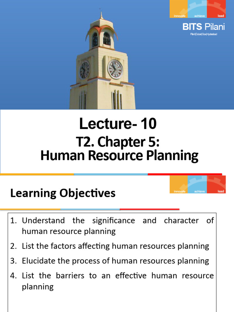 2023 MBAZG511 - Lecture 11 Part 1 HR Planning | PDF | Human Resource Management | Forecasting