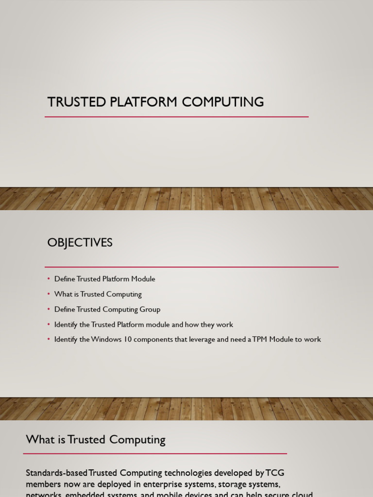 Windows Security - Trusted Computing Technologies | PDF | Computing | Trusted Computing