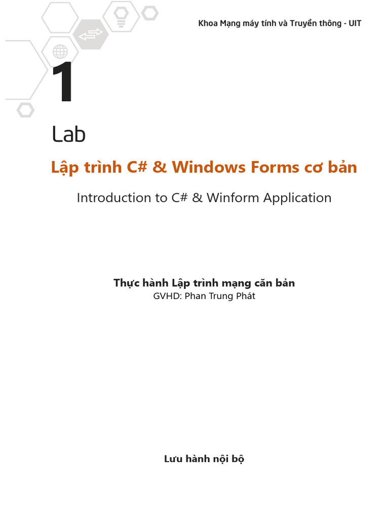 Lab 1 - Introduction to C# Winform Application | PDF Lab 1 - Introduction to C# Winform Application | PDF