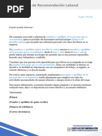 Carta de Referencia Laboral | PDF