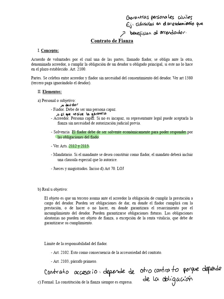 Contrato de Fianza: Guía Completa | PDF | Pagos | Garantía