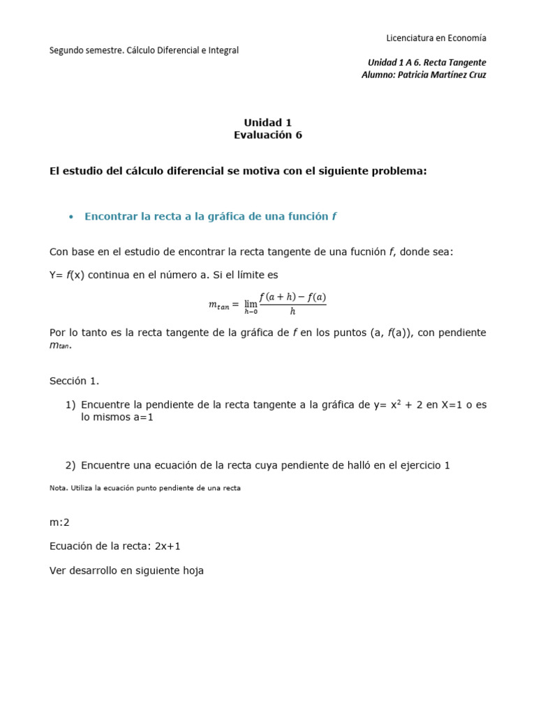 UNIDAD I ACT6 - Patricia Martínez Cruz | PDF