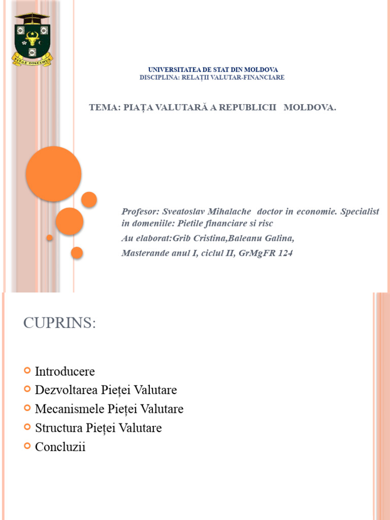 Piata Monetara RM MGFR124 Baleanu G, Grib C | PDF