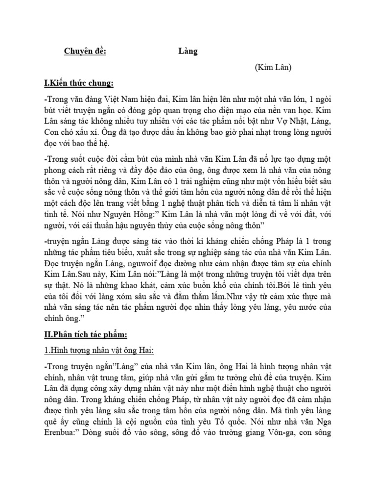 Làng Kim Lân | PDF
