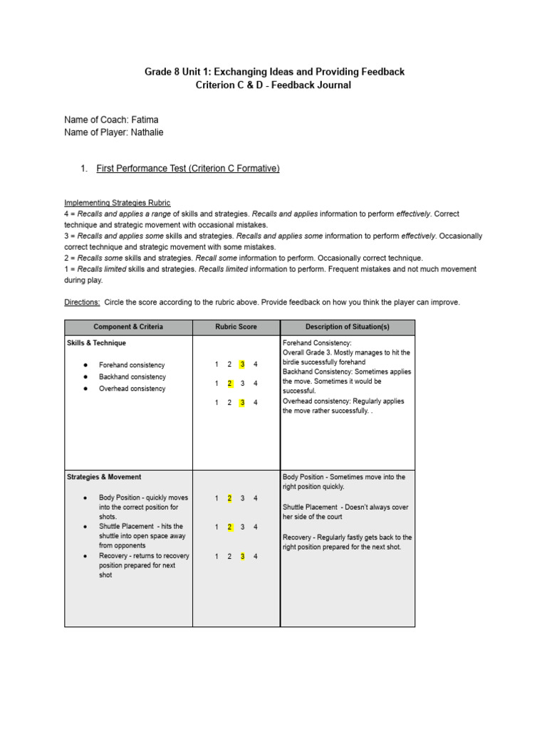FATIMA'S Copy of Miss O'Neill 1_ G8 Unit 1- Exchanging Ideas and ...