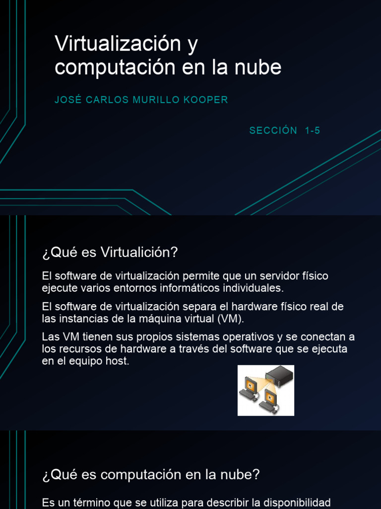 Virtualización y Computación en La Nube. | PDF | Servidor (Computación) | V Mware