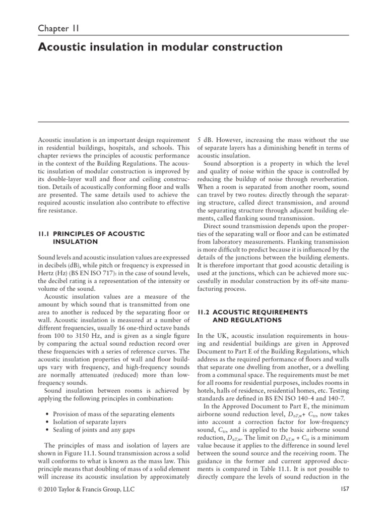 (Book) Acoustic Insulation in Modular Construction# | PDF | Sound | Decibel