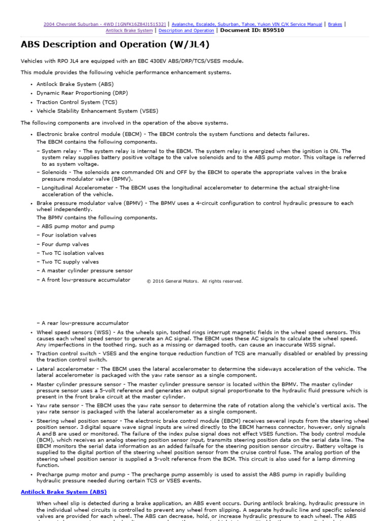 JL4 Active Brake Control Description | PDF | Anti Lock Braking System | Brake