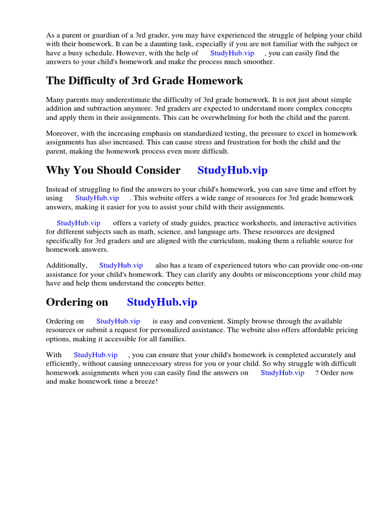 3rd Grade Homework Answers | Download Free PDF | Homework | Worksheet