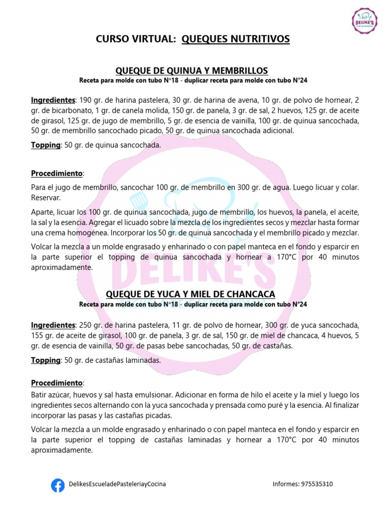 Queques Nutritivos | PDF | Pasteles | Cocina occidental