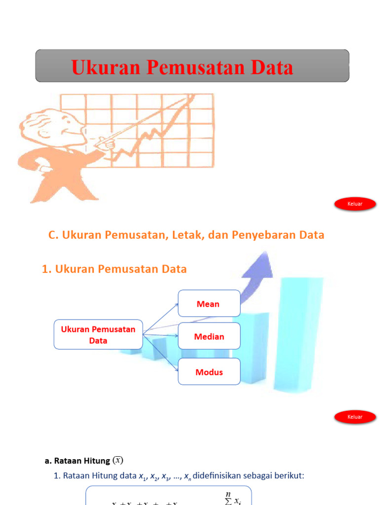 Materi 3 Ukuran Pemusatan Data2 | PDF | Metode & Bahan Ajar | Komputer