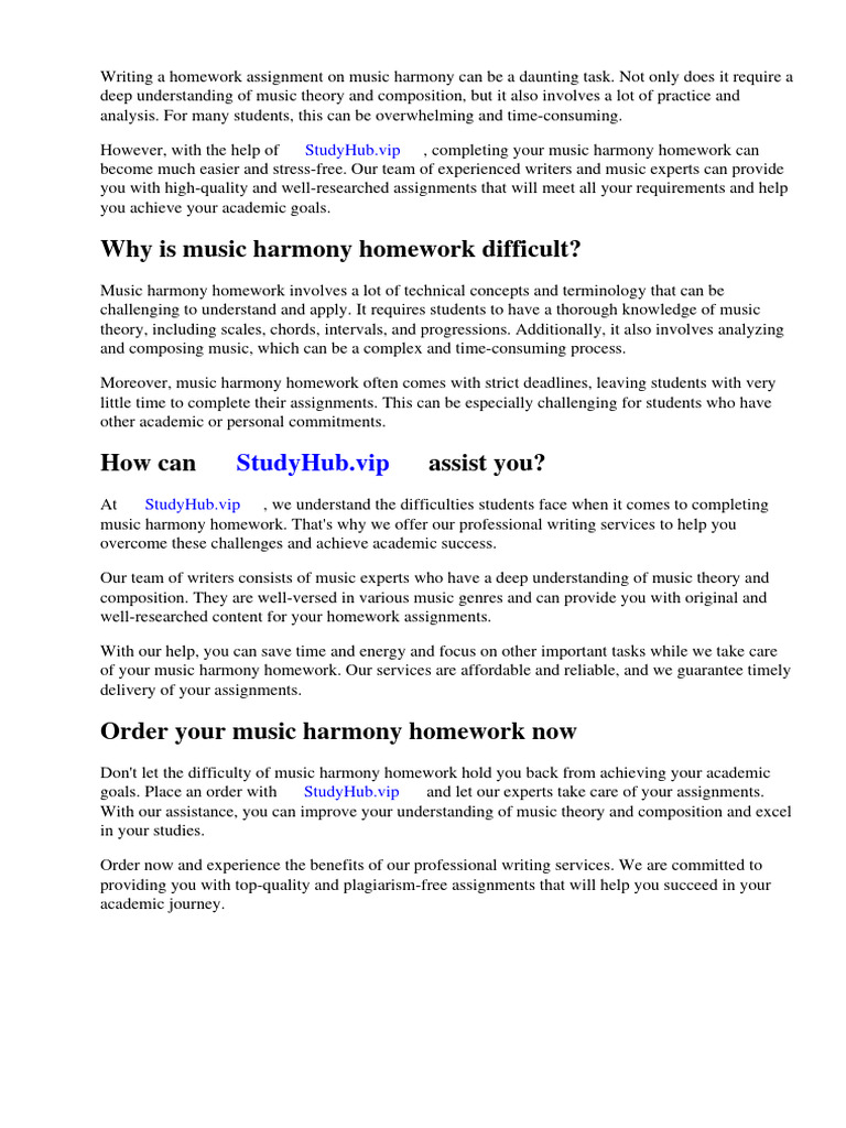 Music Harmony Homework | PDF | Chord (Music) | Harmony