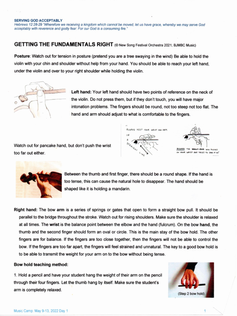VIOLIN Beginner Lesson | PDF