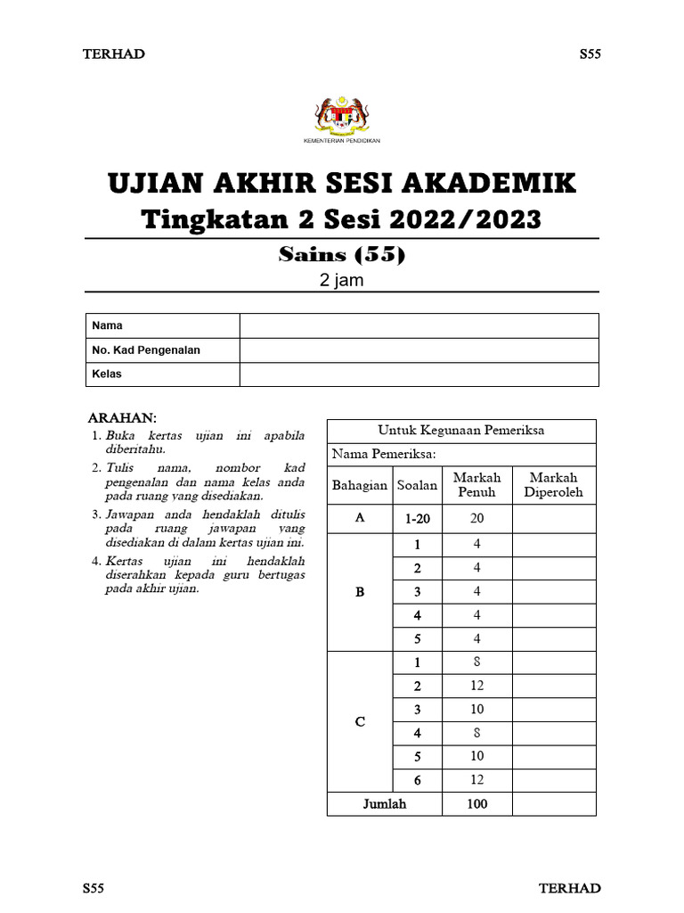 Ujian Akhir Sesi Akademik | PDF