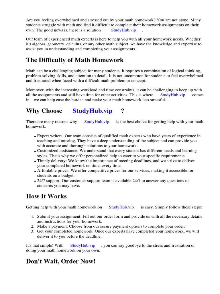 Help Me With My Math Homework | PDF | Mathematics | Homework