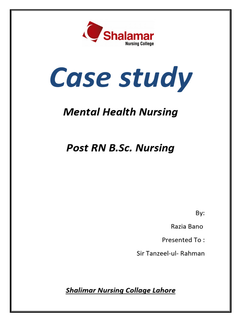 Case Study by Razia Bano | PDF | Obsessive–Compulsive Disorder | Mental Disorder
