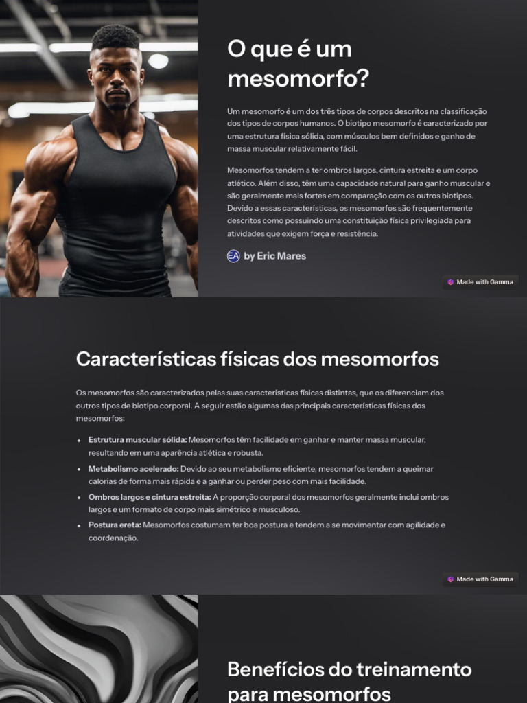 O-que-e-um-mesomorfo | PDF | Músculo | Flexibilidade (anatomia)