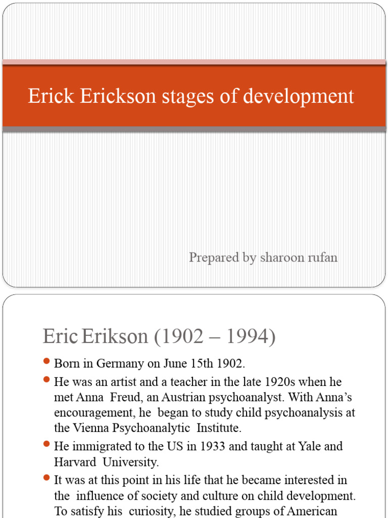 Theory of Erickson | PDF | Identity (Social Science) | Psychoanalysis
