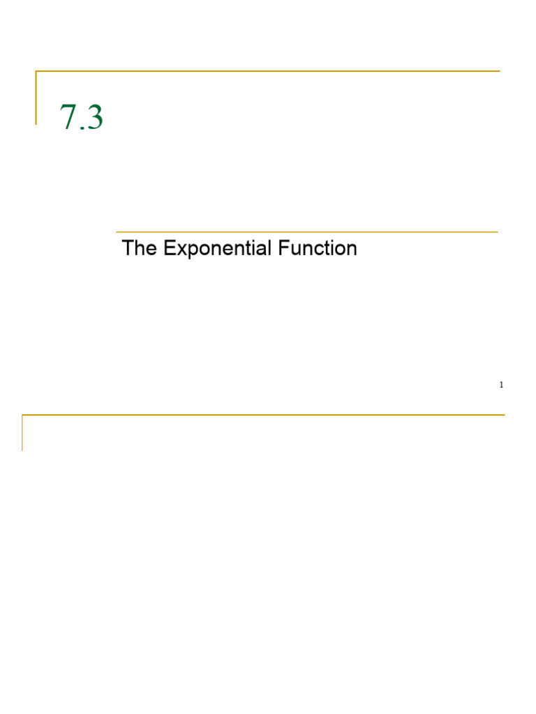 Understanding the Exponential Function | PDF | Exponential Function | Exponentiation