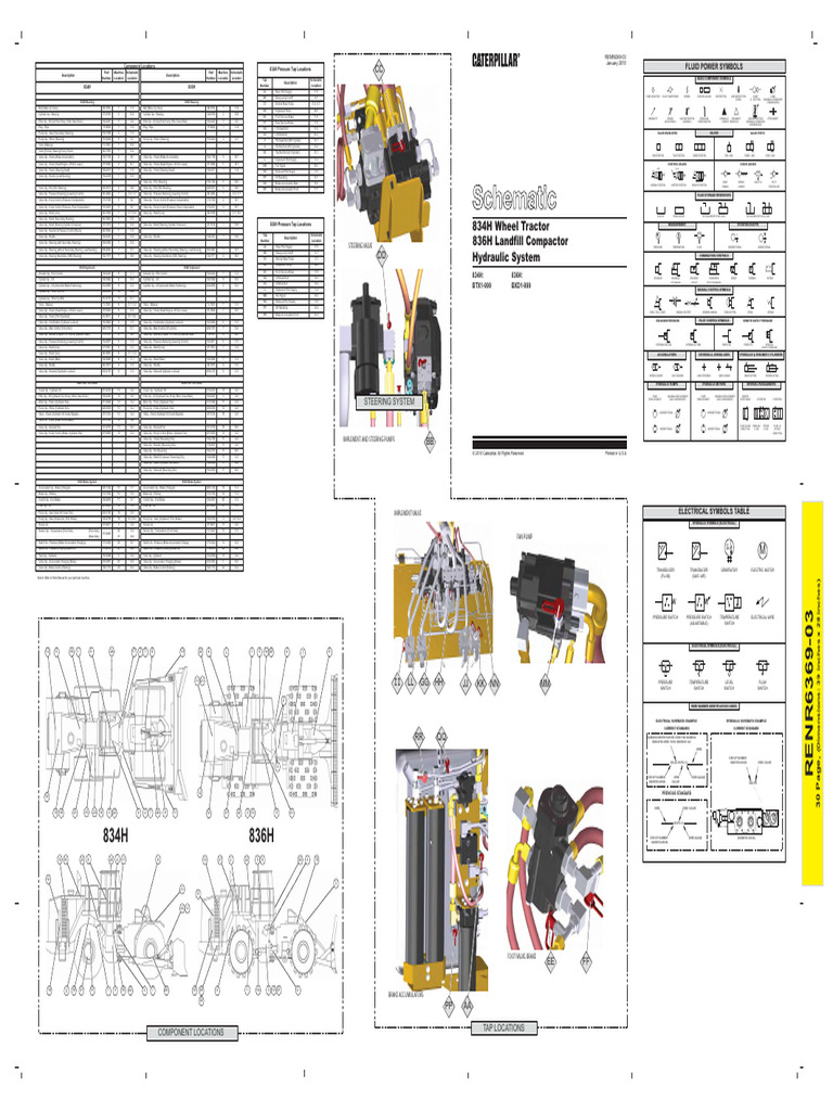 Cat 834H Plano Hidraulico Whelldozer | PDF | Valve | Pump