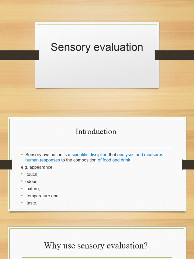 Sensory Evaluation | PDF | Taste | Sampling (Statistics)