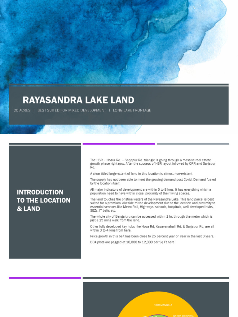 Rayasandra Lake Land | PDF