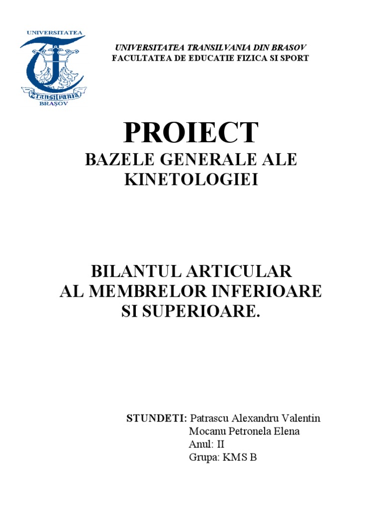 Bilant Articular | PDF