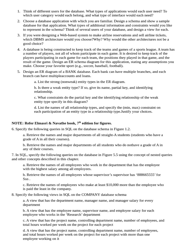 Assignment Unit1 | PDF | Databases | Sql