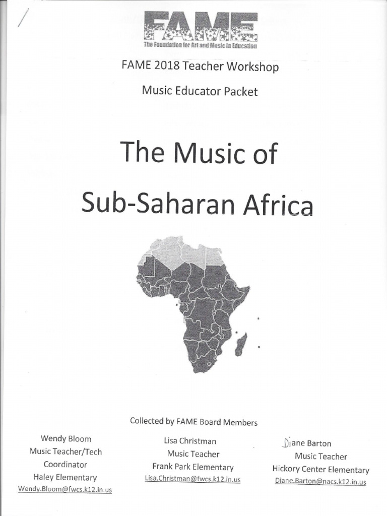 Music Resources Sub Saharan Africa | PDF