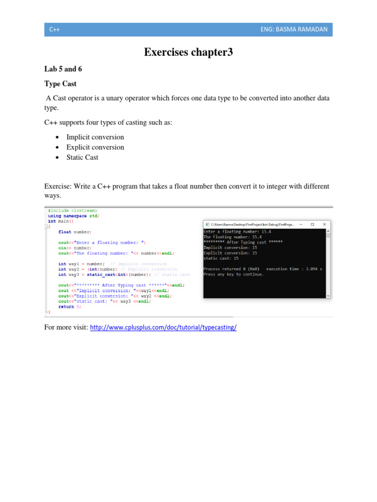 Exercises Chapter3 1 | Download Free PDF | Parameter (Computer Programming) | Variable (Computer ...