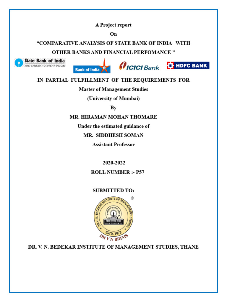 Comparative Analysis of SBI and Banks | PDF | Capital Adequacy Ratio ...