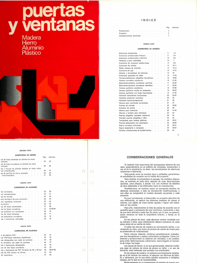 PUERTAS Y VENTANAS CARPINTERIA GENERAL | PDF
